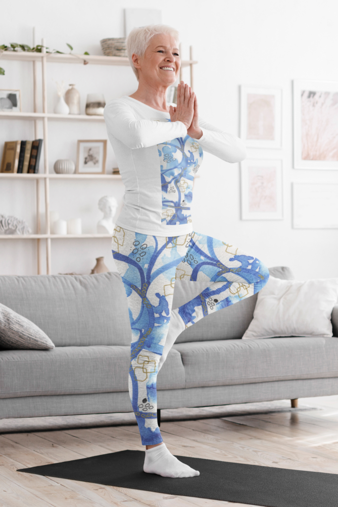 Blue Crush High Waist Leggings with Pockets - Shelly Rae Designs